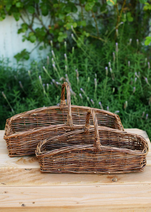 Wicker Garden Harvest Basket Rectangular - Menagerie Farm & Flower